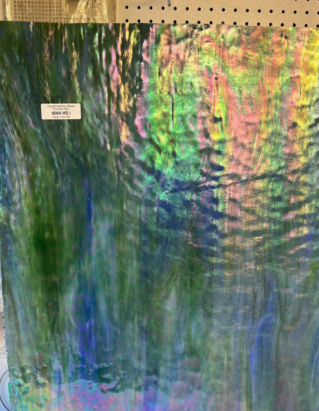 Blue, Green, High Strike, Iridescent (youghiogheny 6064 HSI) 8" X 6 ...