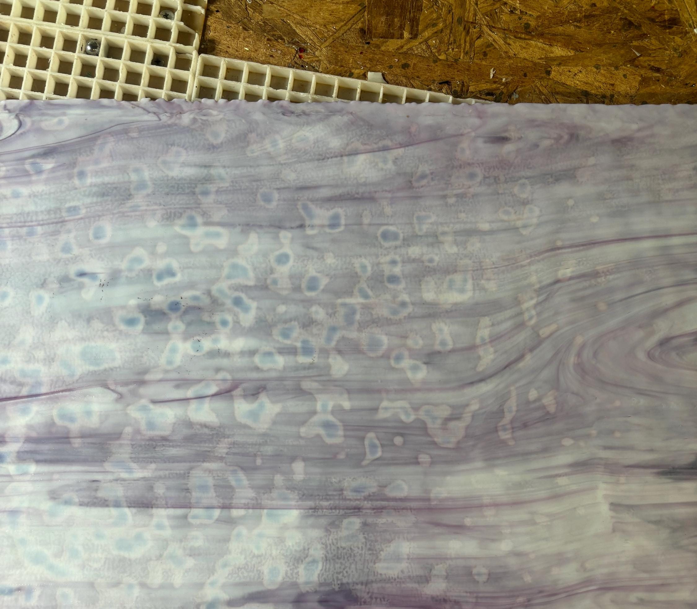 8 X 6 Stained Glass Sheet, Gold Purple and White Mottle uro by ...