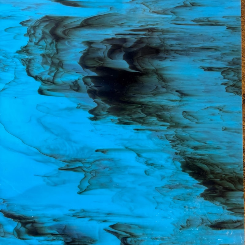 Aqua Stained Glass - Etsy