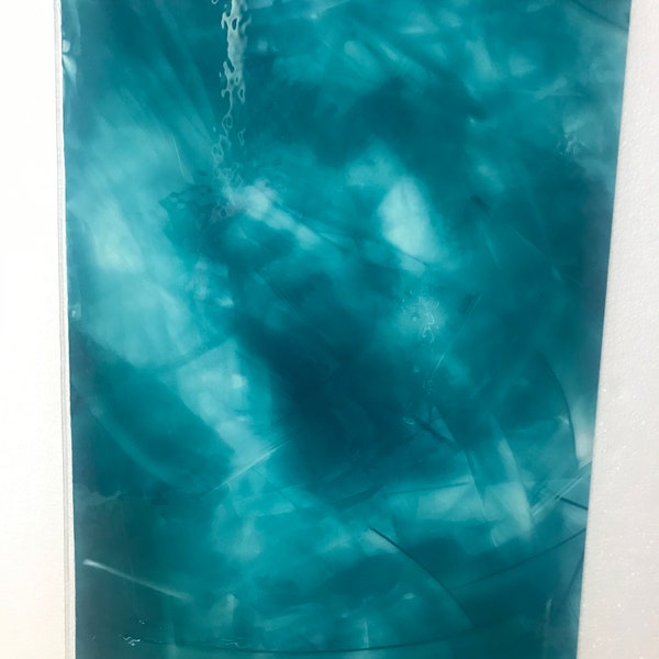 Stained Glass Sheet Aqua - Etsy