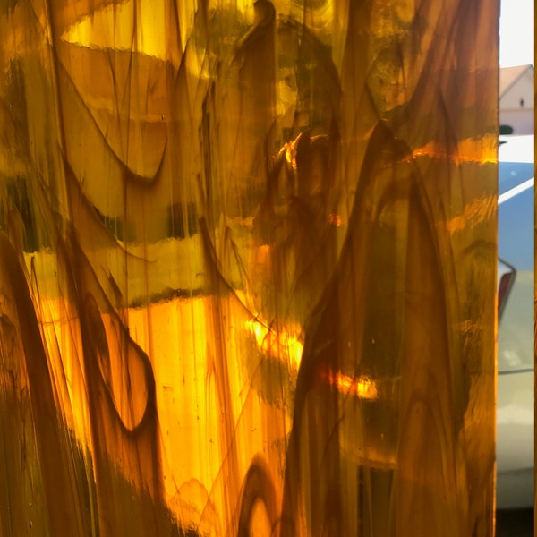 Amber Stained Glass Sheets - Etsy