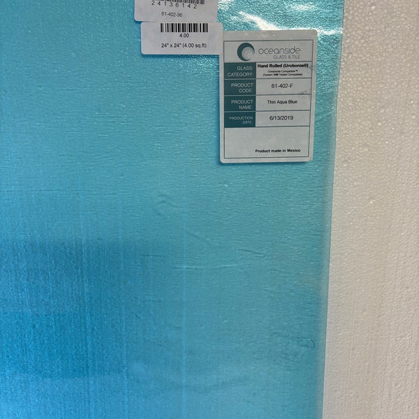 Aqua Stained Glass - Etsy