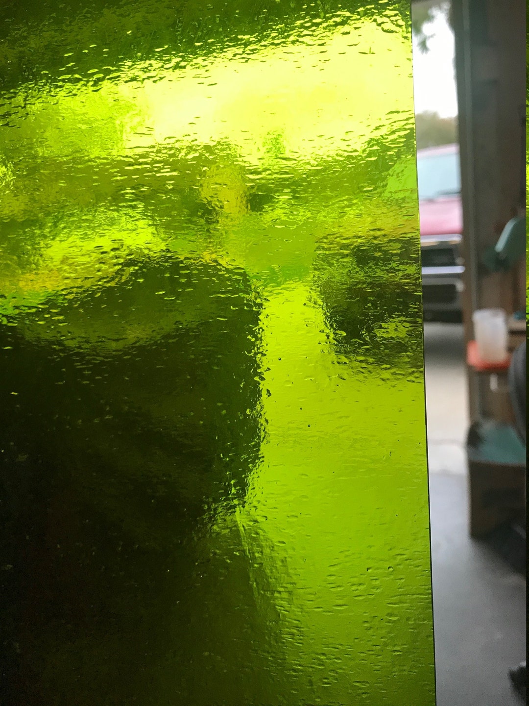 Stained Glass Sheet, 12 X 12 Medium Chartreuse Green Transparent ...