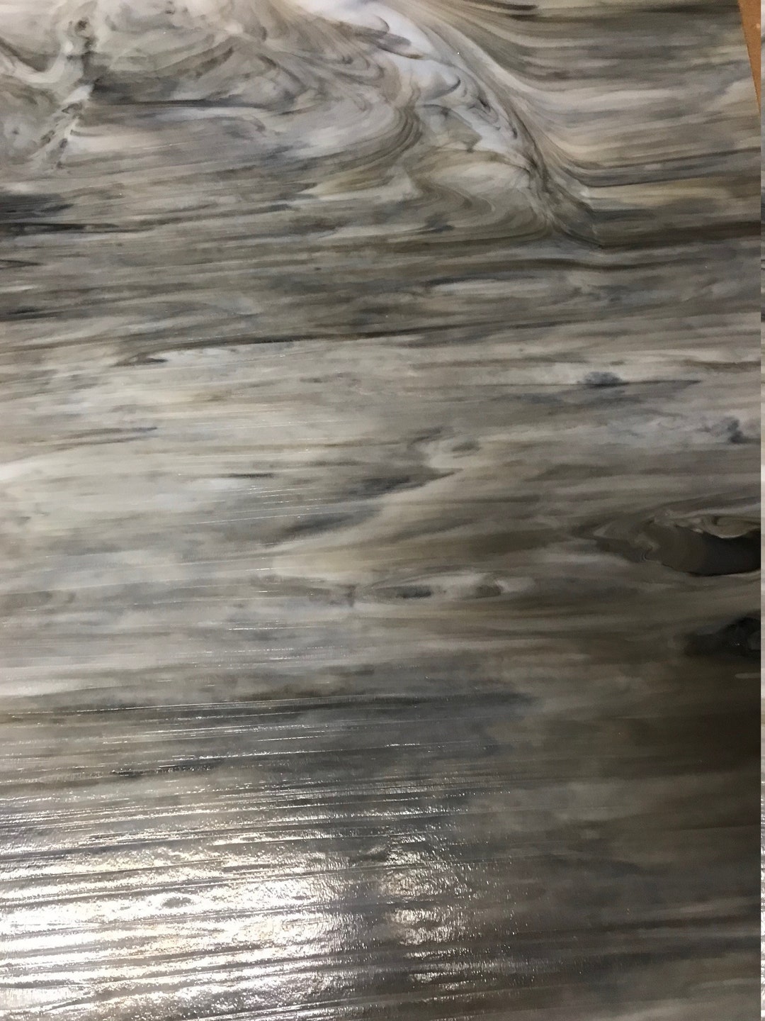 Opal Swirled With Dark Gray and Brown (wissmach 503 D) Glass Sheet 8" X ...