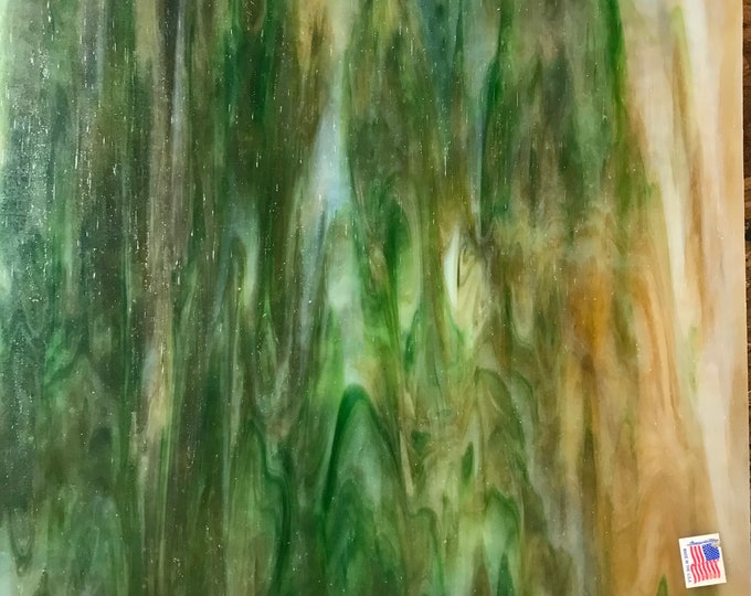 Stained Glass Sheet, 12” X 12” - Green, Brown and White Granite (kokomo ...