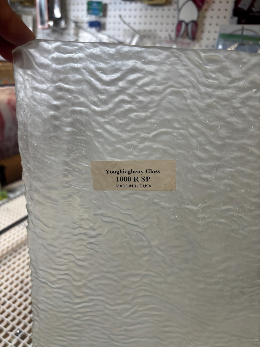 Stained Glass Sheet, 8” X 6” Ice White Ripple Stipple (youghiogheny ...