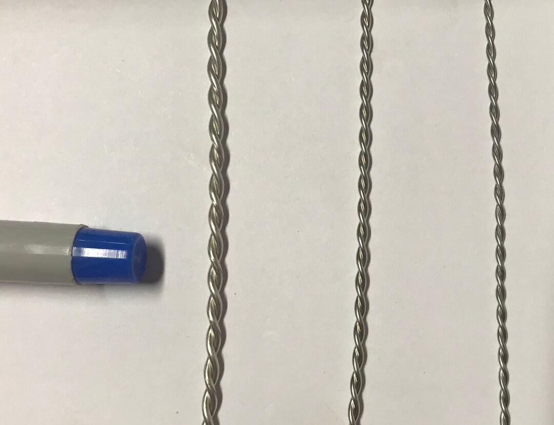 5 FT Roll of Twisted Wire - Silver Color - Etsy