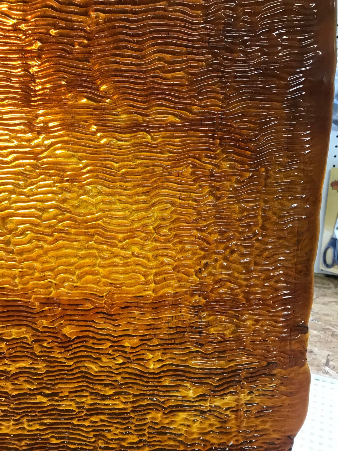 8 X 6 Amber Ripple Vintage. PLEASE READ - Etsy