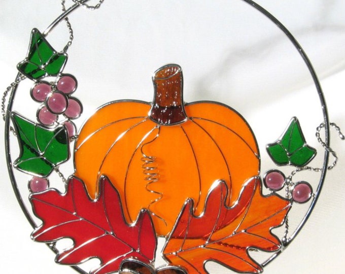 KIT - Pre-cut Pumpkin Ring - Stained Glass - Etsy