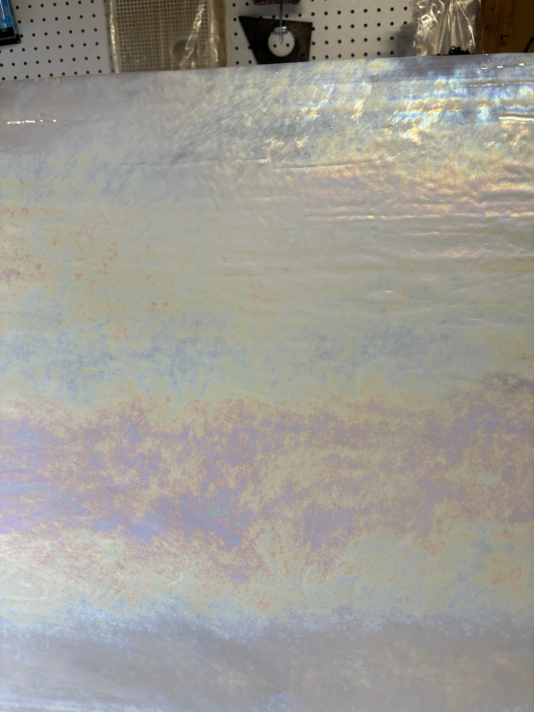 Stained Glass Sheet, 12" X 12" - Opal With Slight Clear Iridized ...