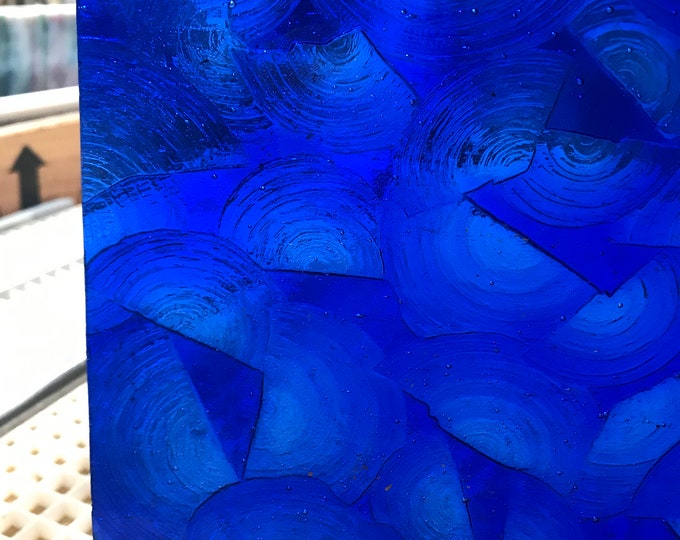 Stained Glass Sheet, 8” X 6”- Medium Blue Rondalite (kokomo 611 RON) - Etsy