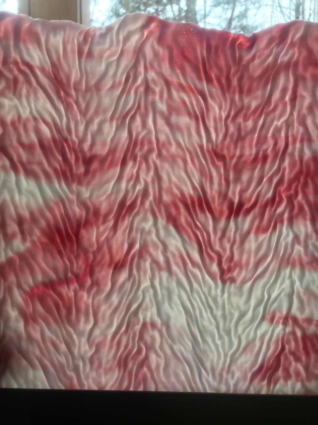 Stained Glass Sheet, 8 X 6 Pink and White Herringbone uroboros 50-29 ...