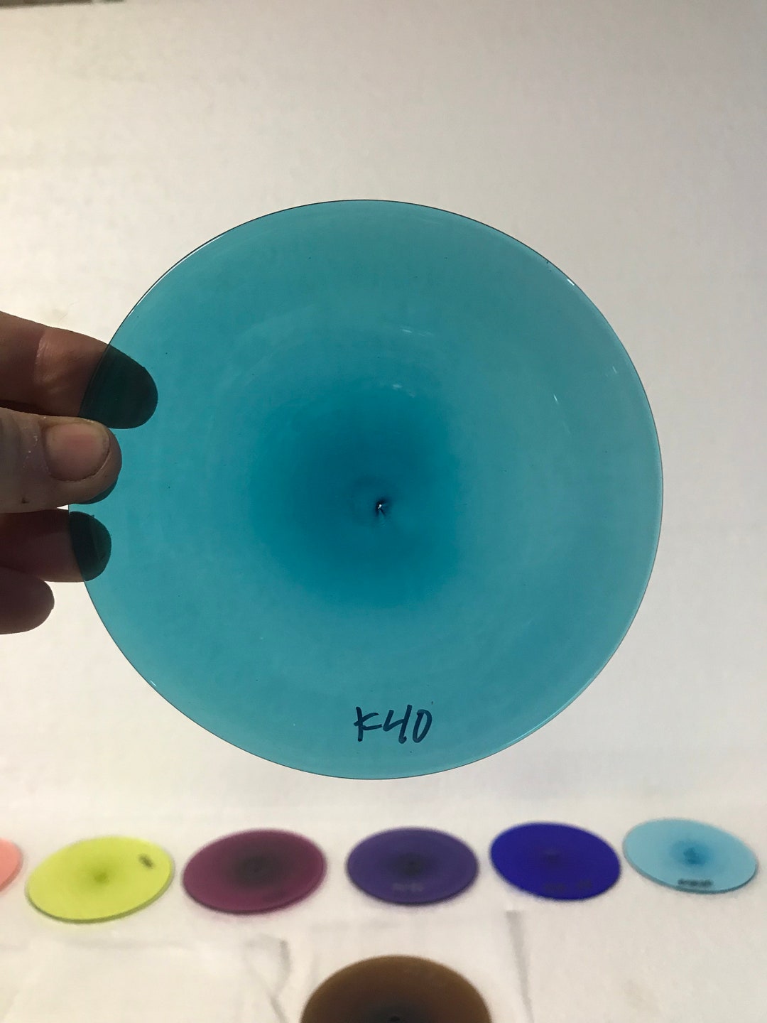 Monarch Glass Studio Mouth Blown 5" Rondel - Turquoise K4D - Etsy