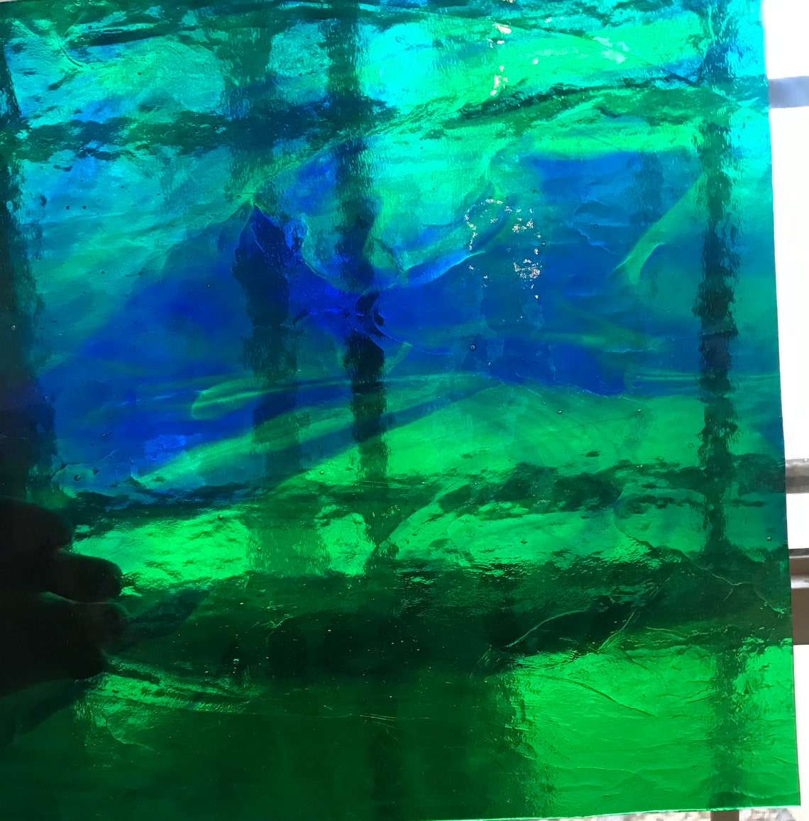 Stained Glass Sheet 8 X 6 Mystic Medium Green With - Etsy