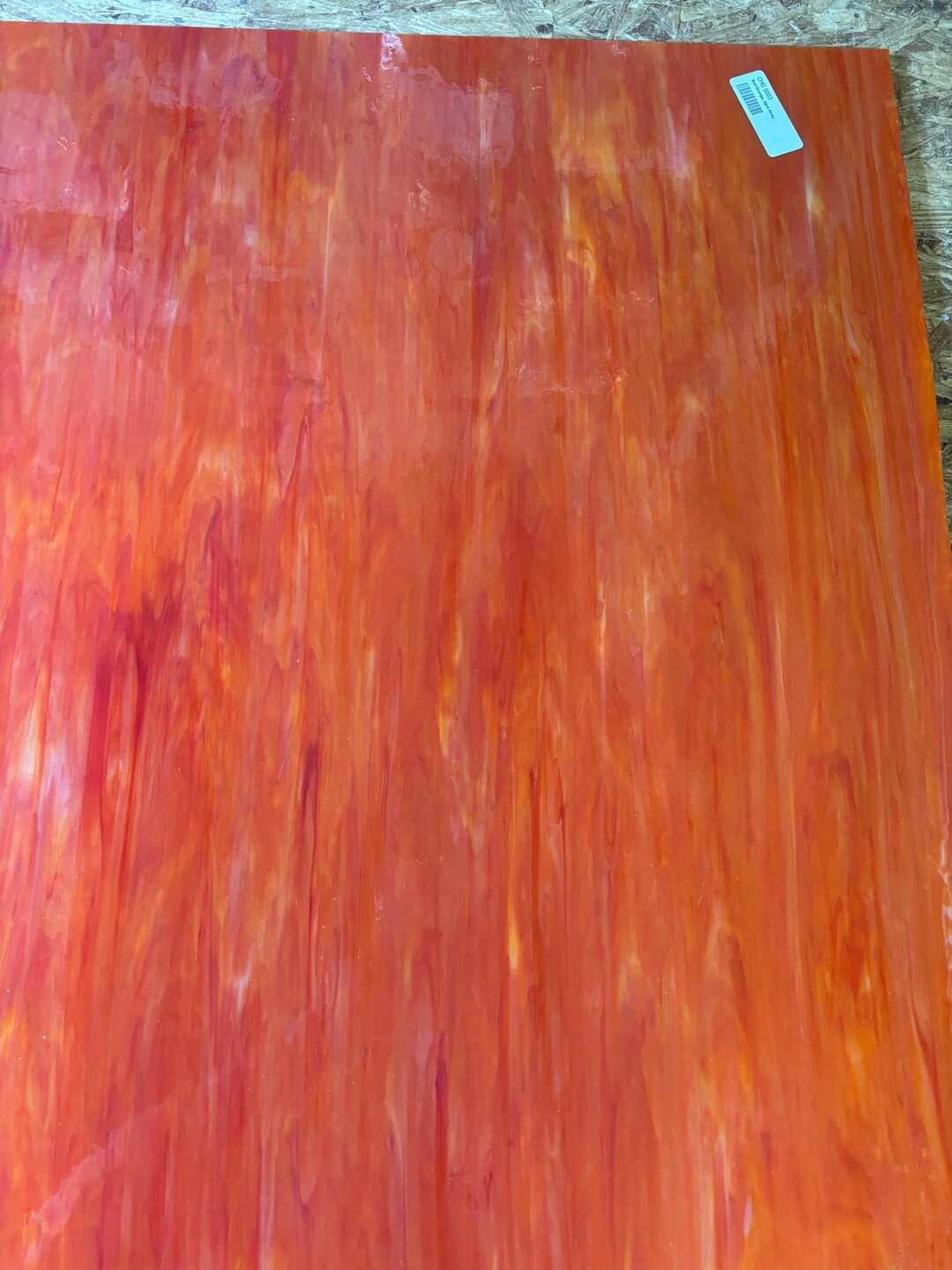 12 X 12 Stained Glass Red, Orange Opal Streaky import 5003 - Etsy