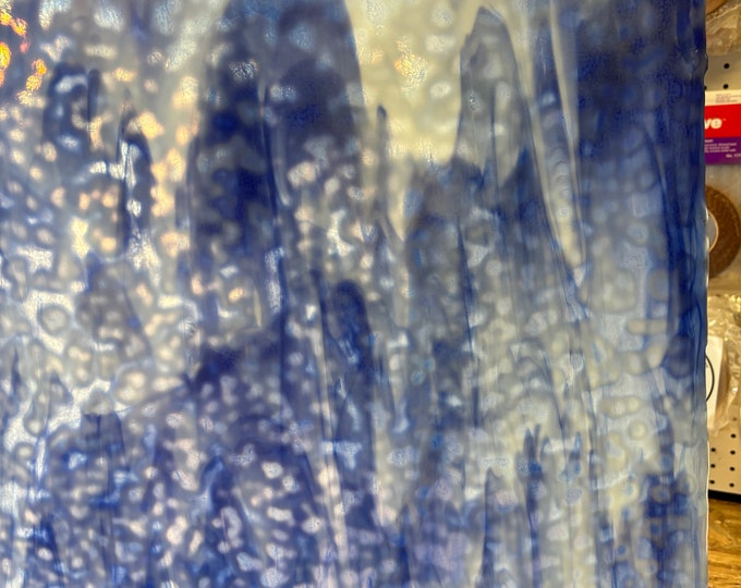 11 X 12 Stained Glass Sheet, Blue and White Mottle youghiogheny 1616 ...