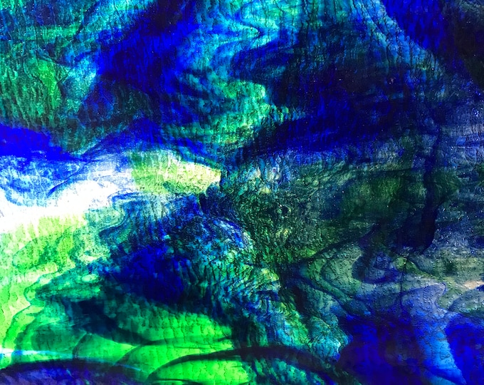 Stained Glass Sheet, 8 X 6 Blue, Green and Clear Granite kokomo 142 LLG ...