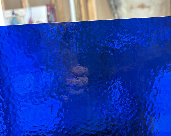 8" X 6" Stained Glass Sheet, Medium Cobalt Blue Classic (wissmach 1118 ...