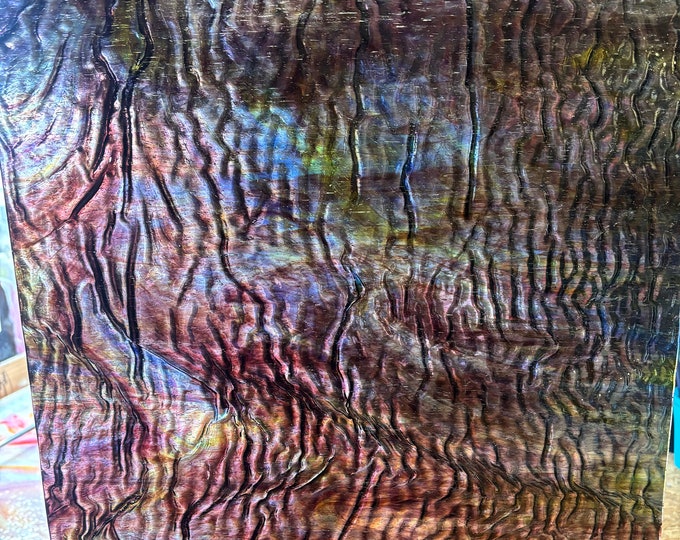 Stained Glass Sheet, 8 X 6 Purple, Blue, Amber, Green & Clear Ripple ...