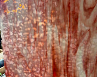 Stained Glass Sheet, 12x12 Gold Pink, White and Forest Green Mottle ...