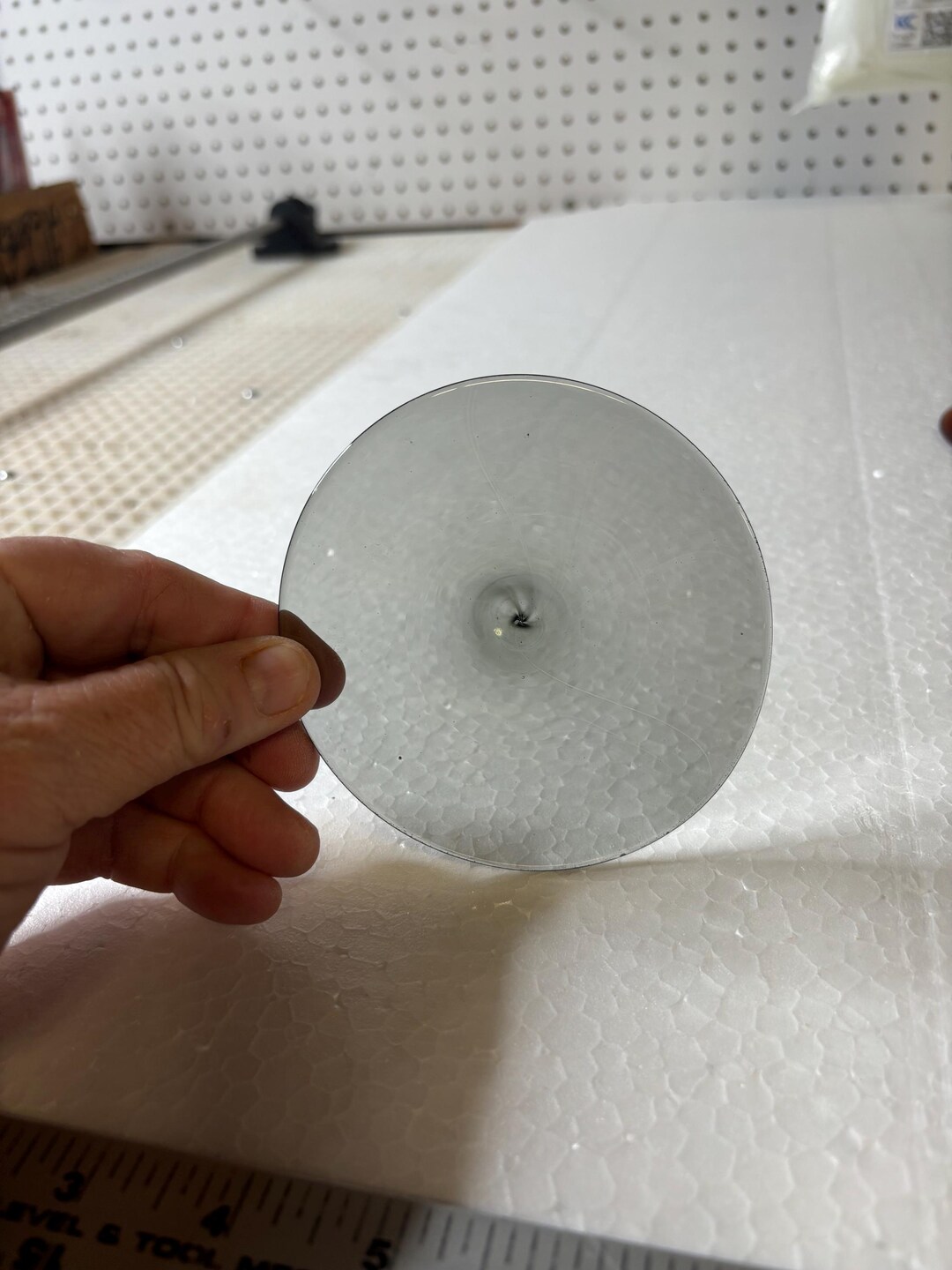 Monarch Glass Studio Mouth Blown Rondel - Graystained Glass Sheet or ...