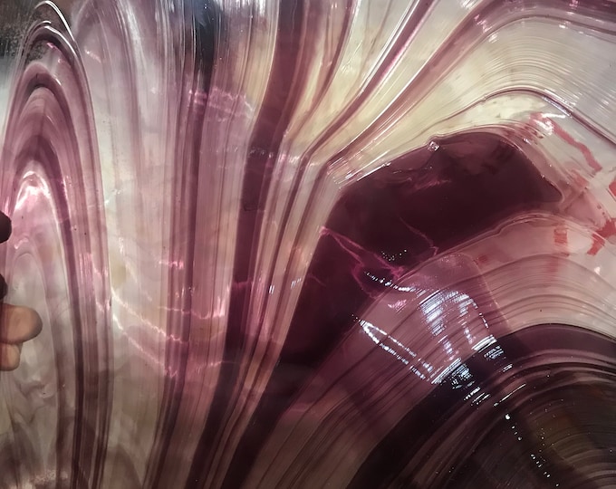 Stained Glass Sheet, 12 X 12 Amethyst and Clear Baroque spectrum - Etsy