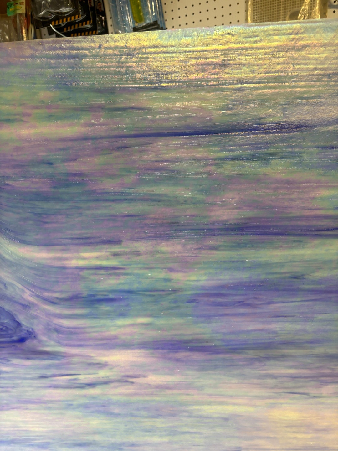 12 X 12 Stained Glass Sheet Prisma Dark Blue and White Luminescent ...