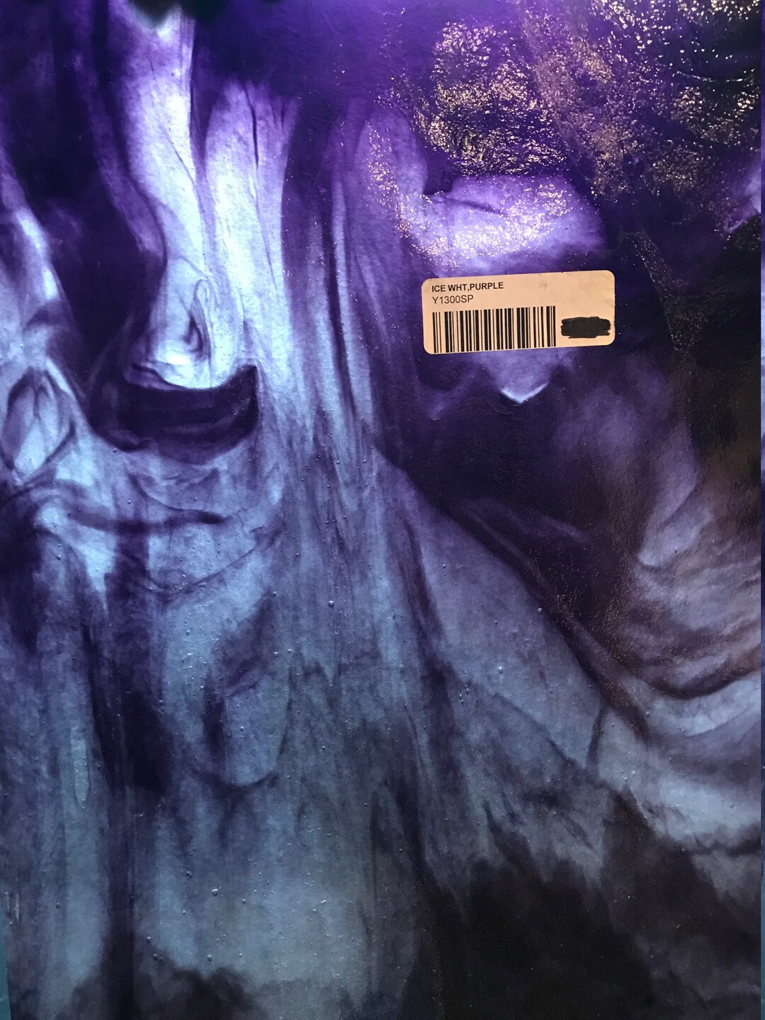 Stained Glass Sheet, 8" X 6" Ice White & Purple Stipple (youghiogheny ...