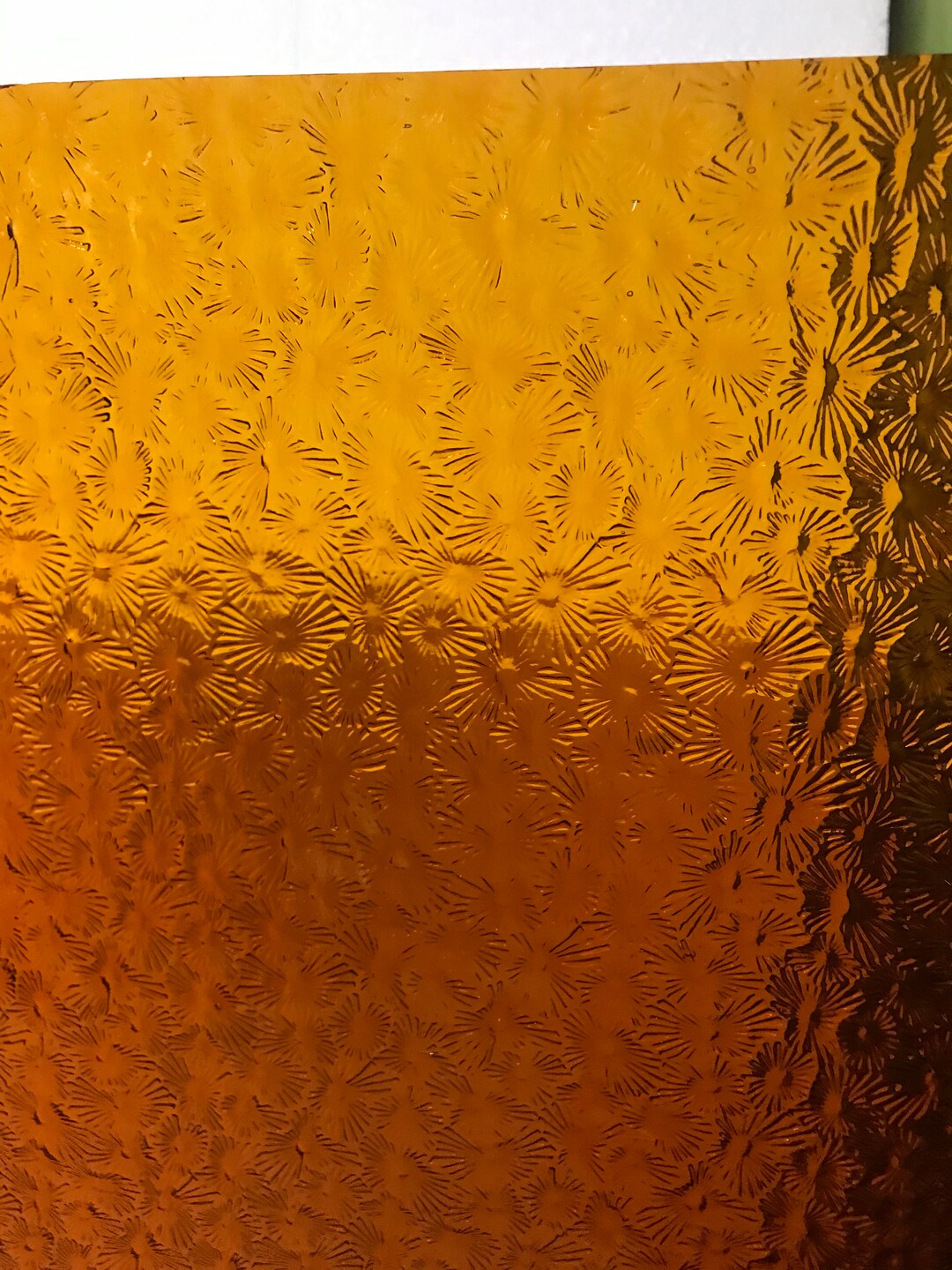 Stained Glass Sheet, 12" X 12" - Dark Amber Florentine (wissmach 310 ...