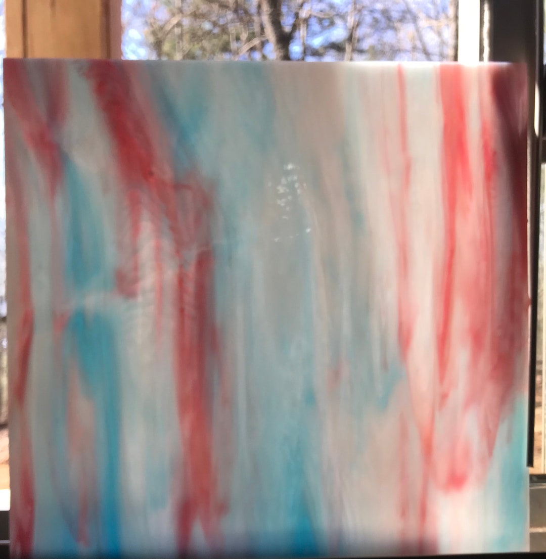 Stained Glass Sheet, 8 X 6 Gold Pink, Aqua, White wissmach 5 L - Etsy