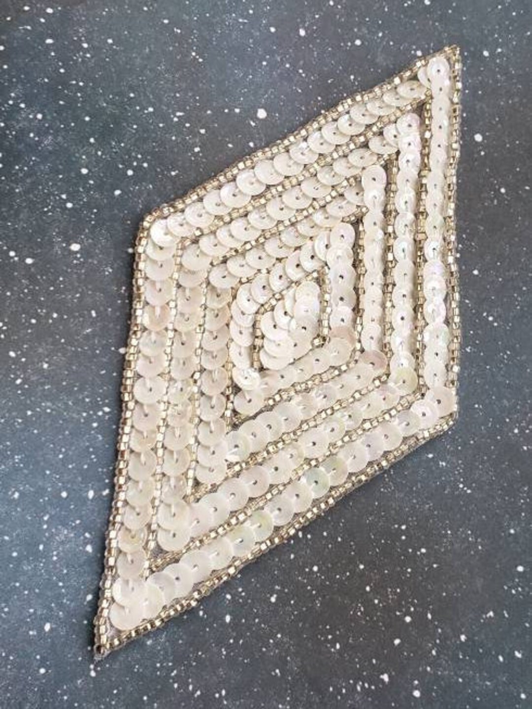 Art Deco, Set of Four, Diamond Shaped Sequin Appliques for Designing ...