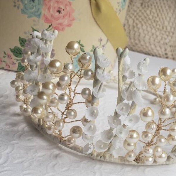 Ivory Lily Crown - Etsy
