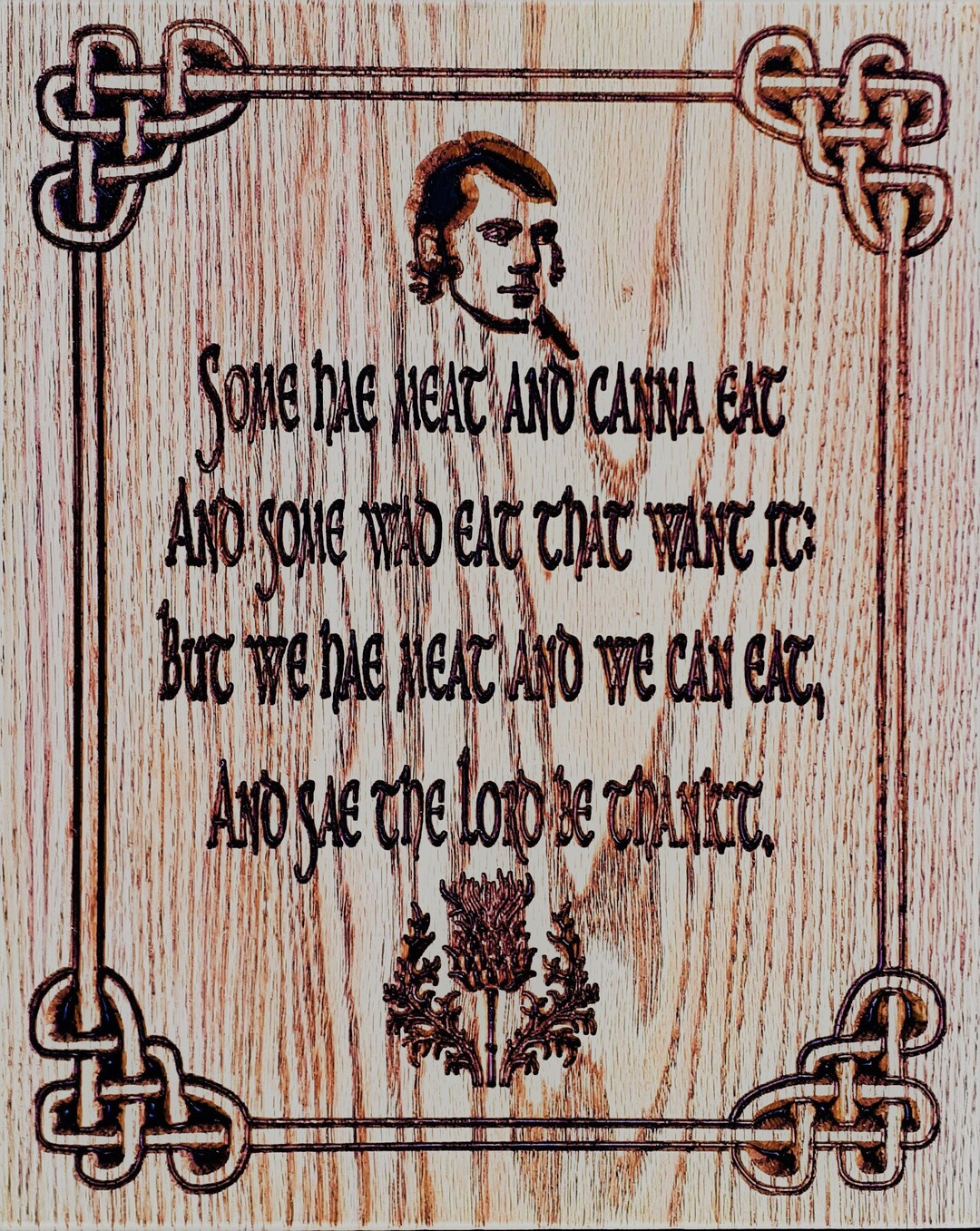 Selkirk Grace;robert Burns;scottish Poet - Etsy