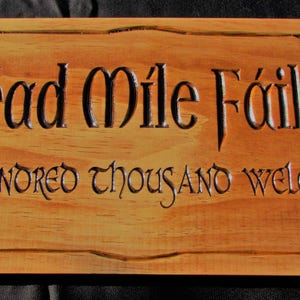 Gaelic Welcome;irish Welcome Sign; Céad Míle Fáilte; Irish Pub Welcome ...