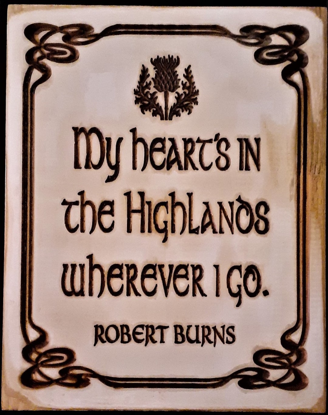Highlander;robert Burns Quote; Heart in the Highlands - Etsy