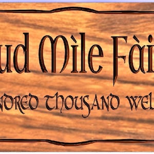 Ceud Mìle Fàilte; Scottish Gaelic Welcome Sign;celtic Welcome Sign ...