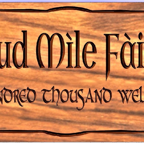Ceud Mìle Fàilte Scottish Gaelic Welcome Signceltic Welcome | Etsy