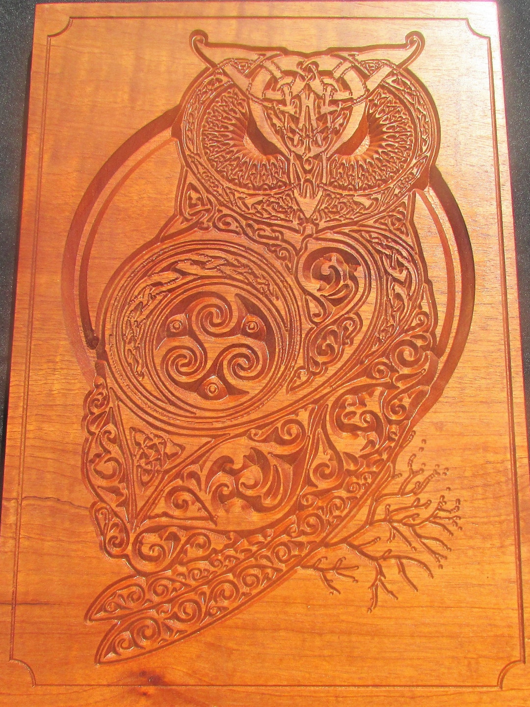 Owls;owl Art;owl Plaque;celtic Owl;carved Owl;wood Owl - Etsy