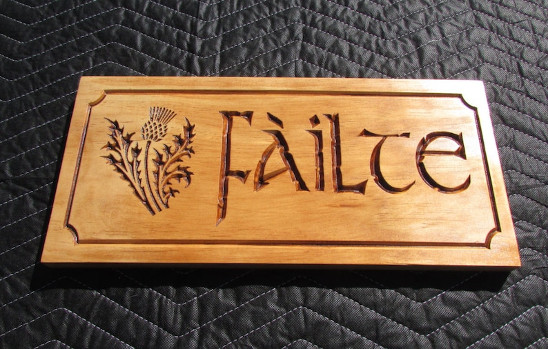 Scottish Welcome Plaque;scottish Christmas Gift;scottish Gift - Etsy
