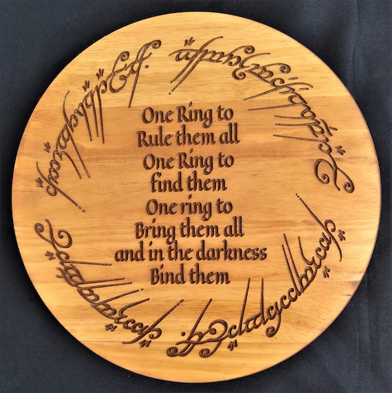 One Ring Lord of the Rings Wood Plaque Lord of the Rings - Etsy