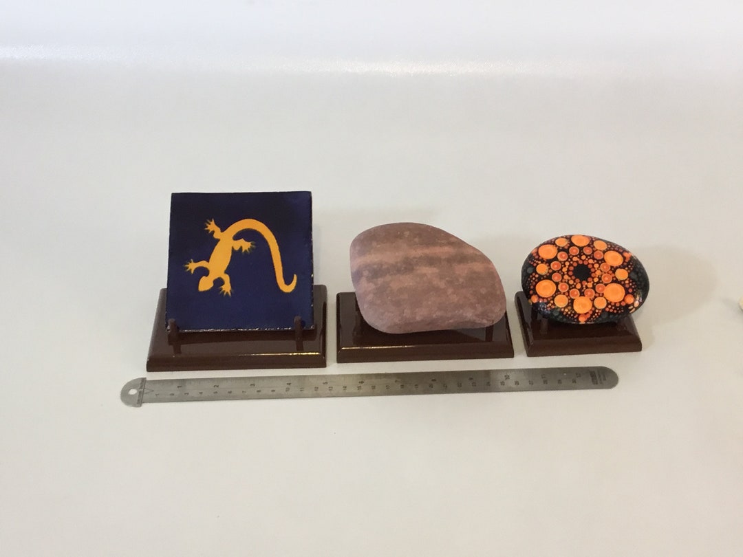 Mini Display Stands for Painted Rocks, Shells. Crystals, Minerals, Etc ...