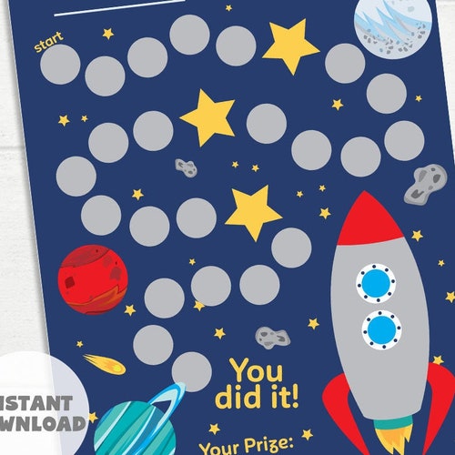Printable Outer Space Reward Chart Planets Sticker Chart | Etsy Israel