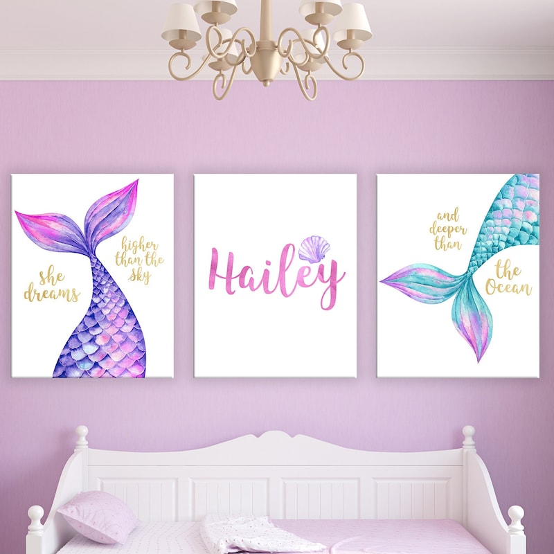 Mermaid Wall Decor - Etsy