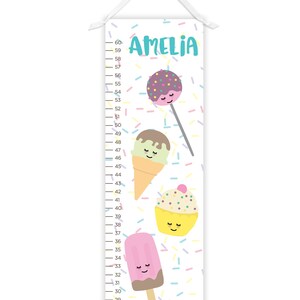Kids Sweets Growth Chart, Girls Height Chart, Girls Growth Ruler ...
