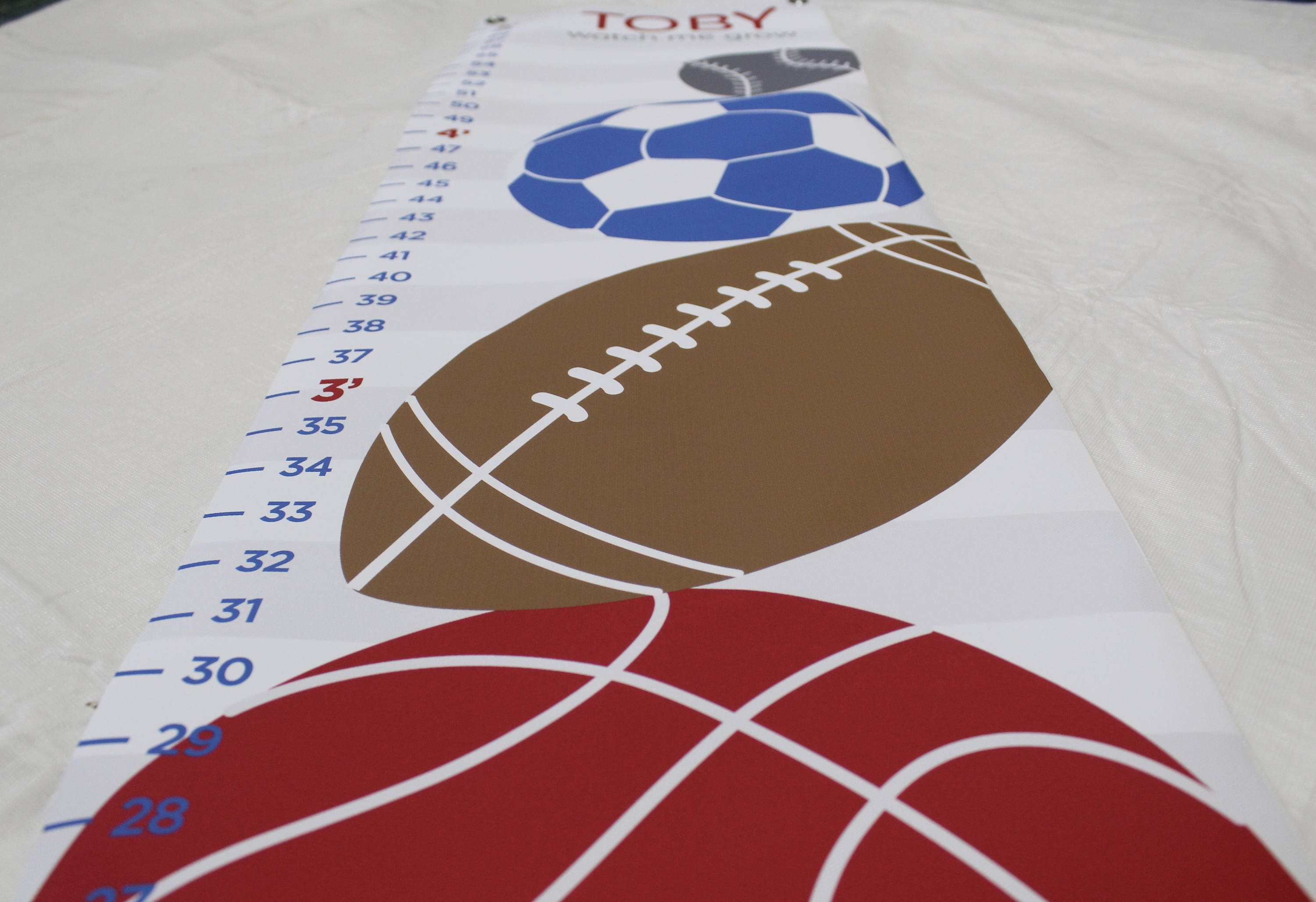 Sports Growth Chart Height Chart Kids Growth Chart Sports | Etsy