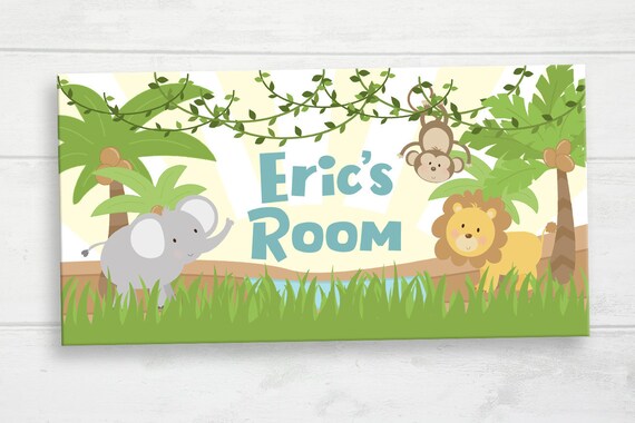Jungle Safari Door Sign Safari Nursery Zoo Animals Kids | Etsy