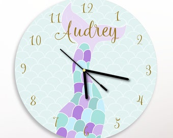 Mermaid Wall Clock | Etsy