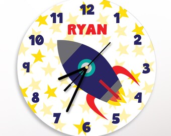 Rocket Ship Clock - Etsy