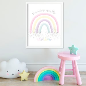 Watercolor Rainbow Print, Rainbow Instant Download, Printable Nursery ...