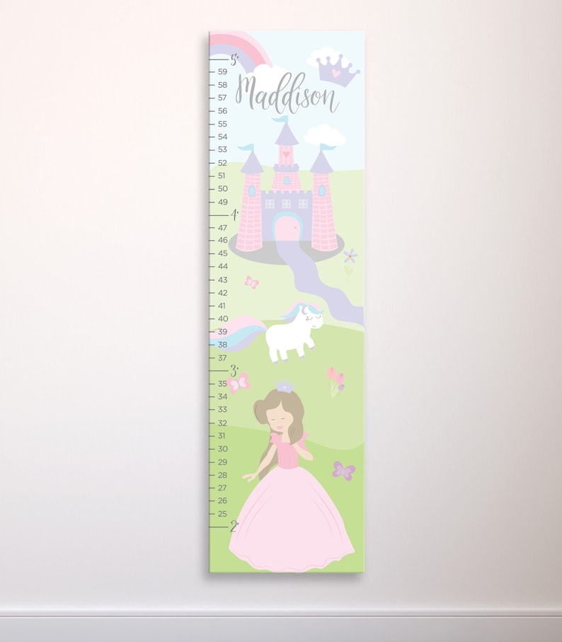 Princess Growth Chart Princess Castle Height Chart Princess | Etsy